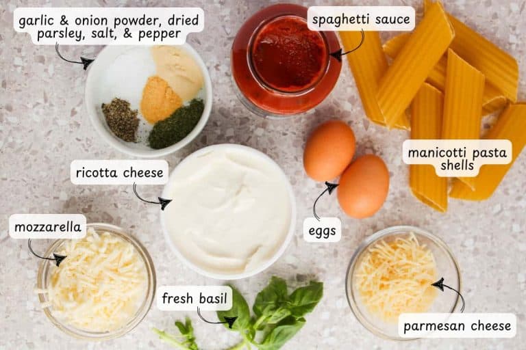 Three Cheese Manicotti - Downsizing Dinner