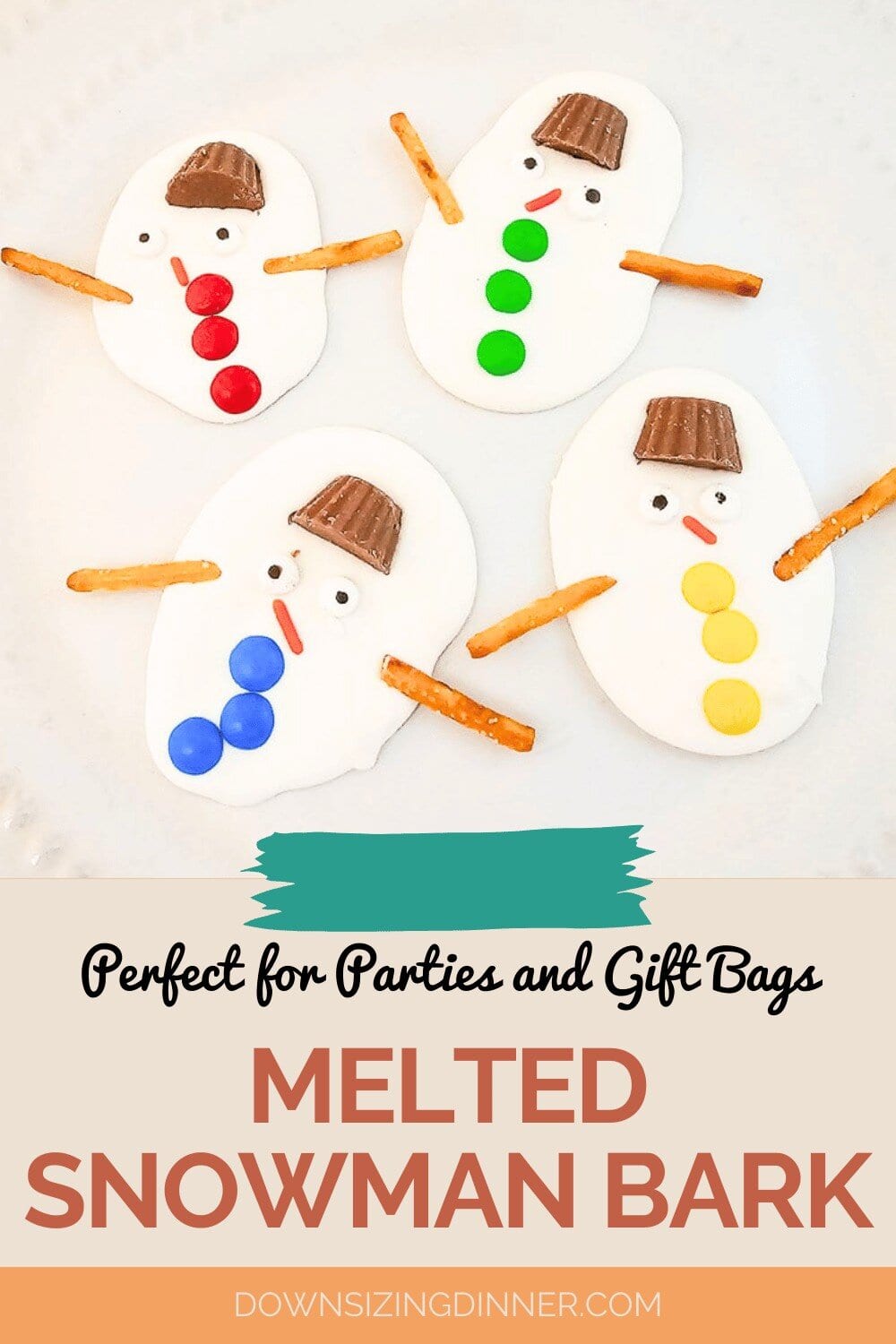 Melted Snowman Bark - Downsizing Dinner